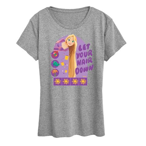 Disney Princess Let Your Hair Down Rapunzel Womens Short Sleeve