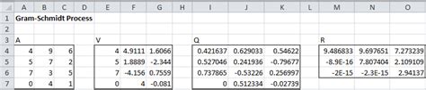 orthogonal vectors and matrices real statistics using excel