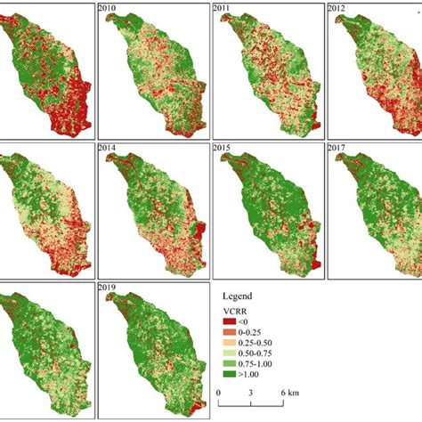 Spatial And Temporal Distribution Of The Vegetation Cover Recovery Rate Download Scientific