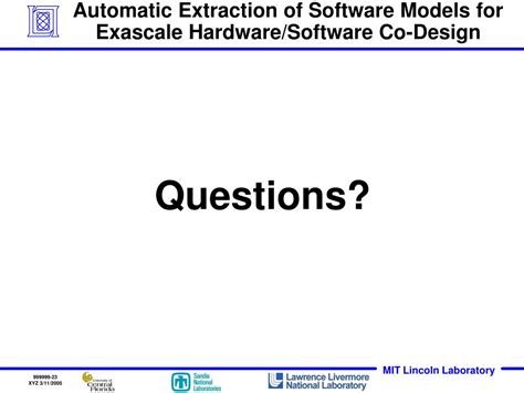 Ppt Automatic Extraction Of Software Models For Exascale Hardware Software Co Design