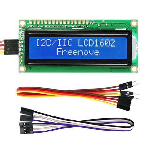 Freenove I2c Lcd 1602 Module New Type Iic Twi Serial 16x2 Display Compatible With Arduino