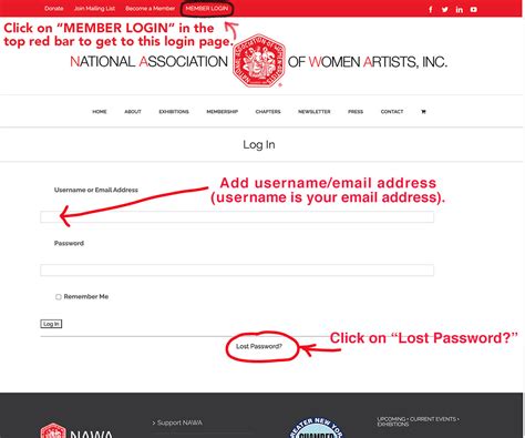 Instructions To Reset Your Password National Association Of Women