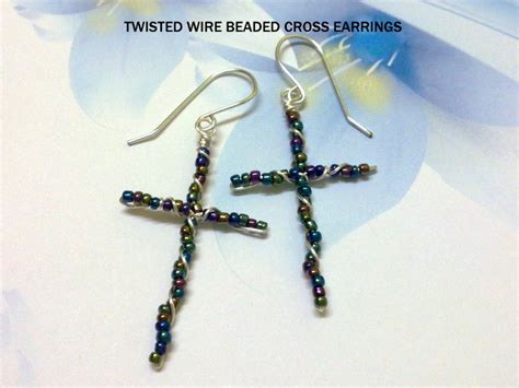 Emily Secret Passions Free Tutorial ~ Twisted Wire Beaded Cross Pendant