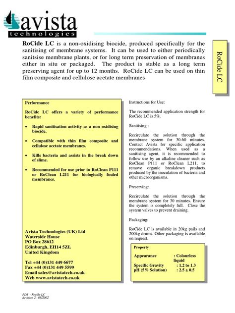 Rocide Lc Download Free Pdf Chemistry Physical Sciences