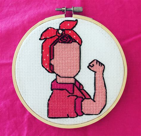 Rosie The Riveter Cross Stitch Pattern Etsy