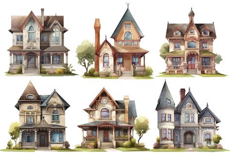 Premium AI Image Homes For Sale Set Isolated On White Background Generated By AI