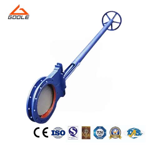 Handwheel Operated Extended Stem Stainless Steel Knife Gate Valve Goole Valve