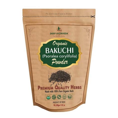 Organic Bakuchi Powder Psoralea Corylifolia Deep Ayurveda