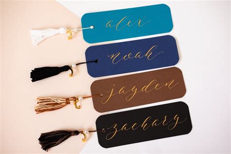 Calligraphy Bookmarks Bookmark For Women Bookmark For Men Bookmarks