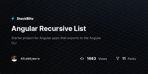 Angular Recursive List Stackblitz