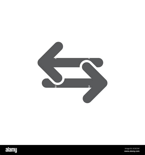 Left And Right Arrows Vector Icon Symbol Isolated On White Background