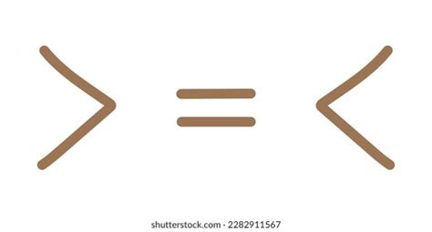 Less Than Greater Than Equal Symbol Stock Vector Royalty Free