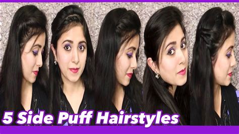 How To Make Side Puff Hairstyle At Home