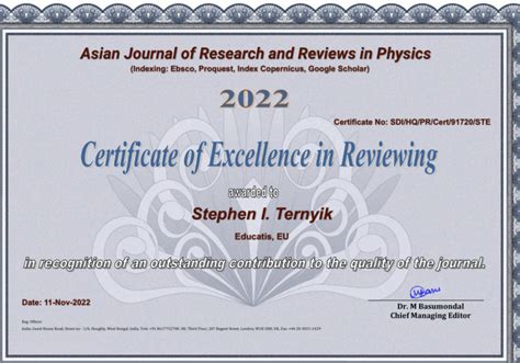 Pdf Reviewer Certificate