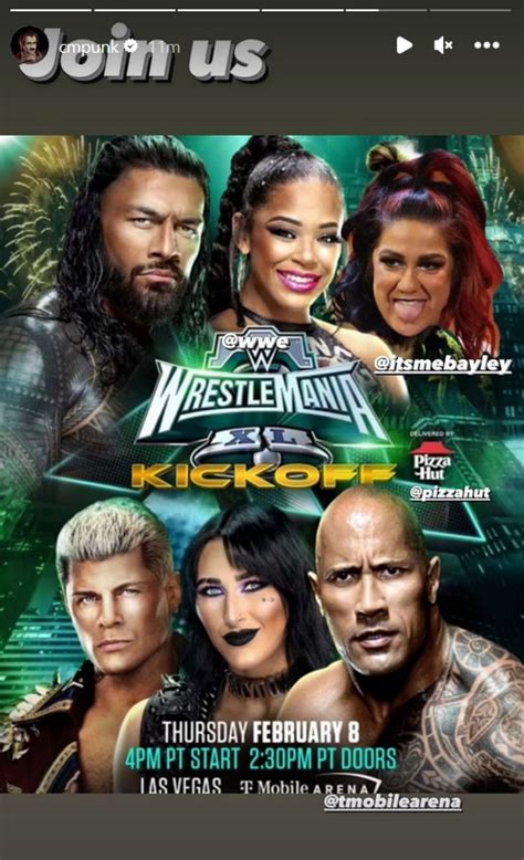 CM Punk Sends Two Word Message Ahead Of WWE WrestleMania Kickoff