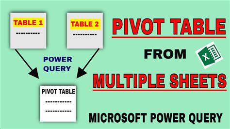 Pivot Table Multiple Sheets Microsoft Power Query Pivot Table From