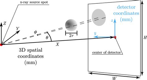 Coordinate System Used In 3d Space X Xyz In Mm The Detector Download Scientific Diagram