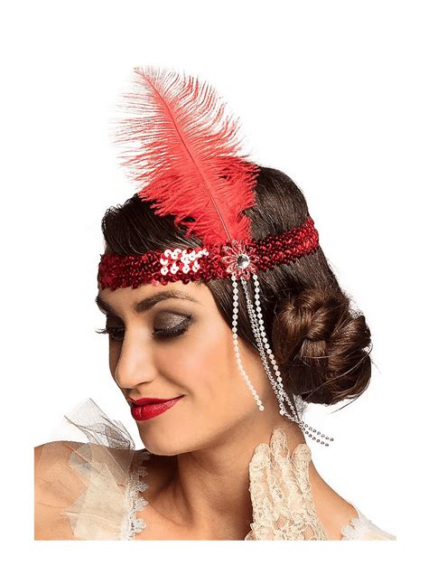 Flapper Feather Headband Charleston Headband With Feather For 20s Theme Parties