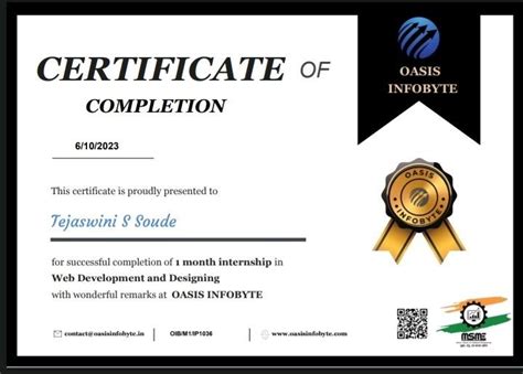 Tejaswini Soude On Linkedin Oasisinfobyte Internship