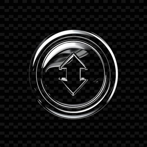 Premium Psd Glossy Metallic Gleaming Refresh Icon With Geometric