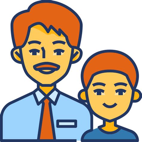 Icono De Padre E Hijo Generic Outline Color