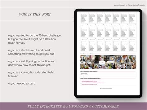 60 Day Soft Challenge Notion Template For 75 Hard Challenge Tracker Template Notion