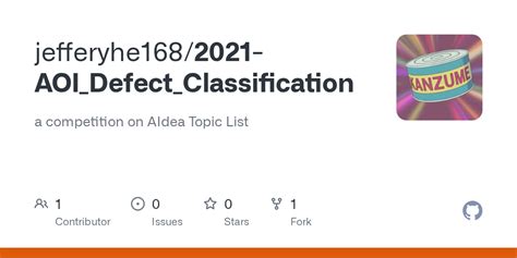 Github Jefferyhe1682021 Aoidefectclassification A Competition On