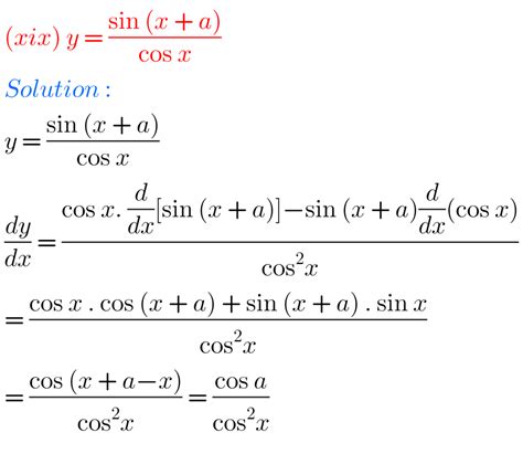 Inter Maths Solutions For Differentiation Exercise 9 B Maths Glow