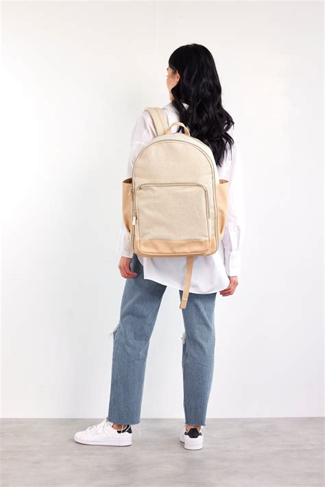 BÉis The Backpack In Beige Beige Carry On Travel Backpack And Laptop
