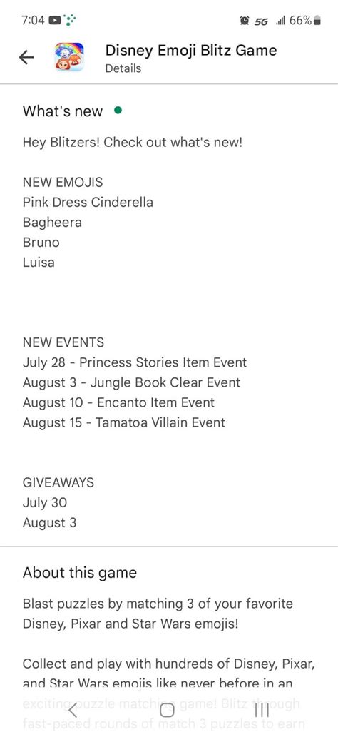 Wrong Update Info Rdisneyemojiblitz