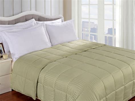 Reversible Solid And Stripes Lightweight Microfiber Comforter Blanket