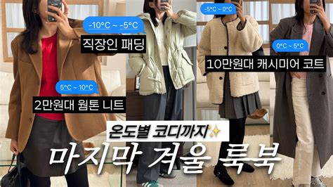 온도별 코디 2만원대~ 광고 지겹도록 돌려 입는 겨울옷 매일 다른 옷 처럼 입는 꿀팁 ⎢키큰녀 픽 야무지게 골라온 갓성비