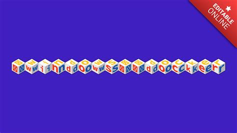 在windows使用docker Bewerkbare 3d Isometrische Kubusletters Tekst Effect Generator