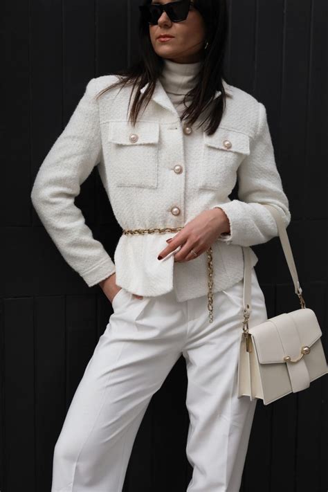 White Tweed Jacket Artofit