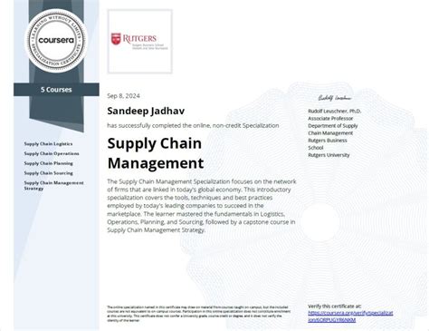 sandeep jadhav on linkedin supply chain management certified