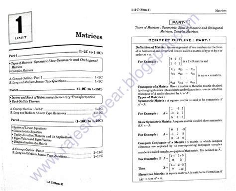 Unit Matrices Unit Of Engineering Mathematics B Tech Studocu