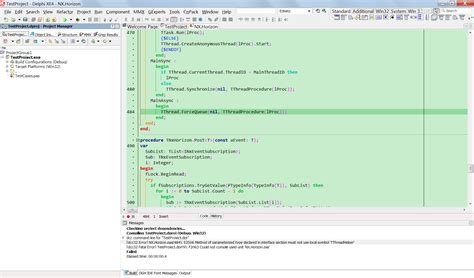 xe4 e2506 method of parameterized type declared in interface section must not use local symbol