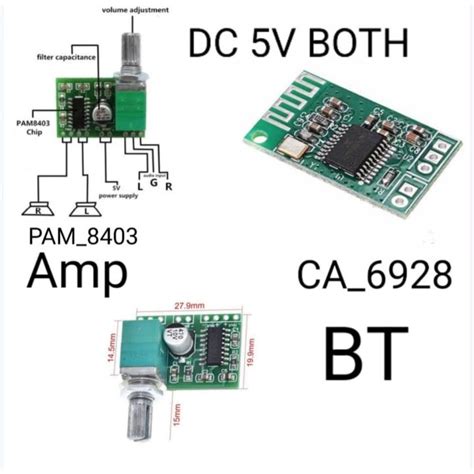 Pam8403 Audio Amplifier With Volume Control Ca 6928 Bluetooth Receiver Module Diy Wireless