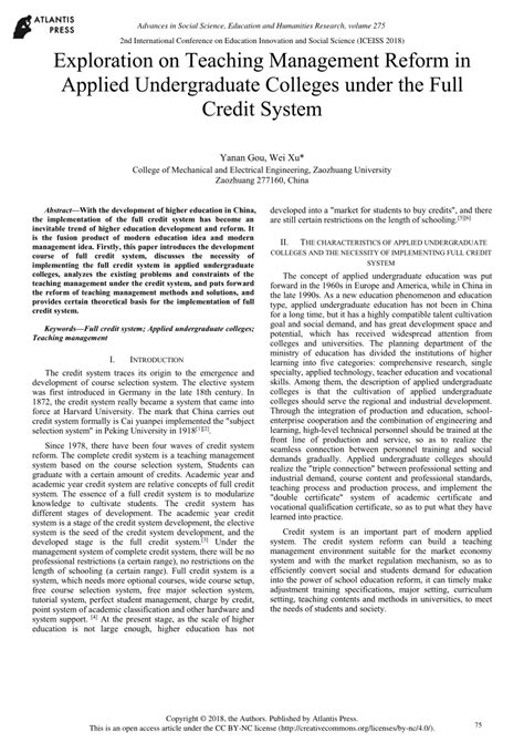 Pdf Exploration On Teaching Management Reform In Applied Undergraduate Colleges Under The Full