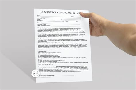 Cupping And Gua Sha Consent Form Template Massage Therapy Consent Form