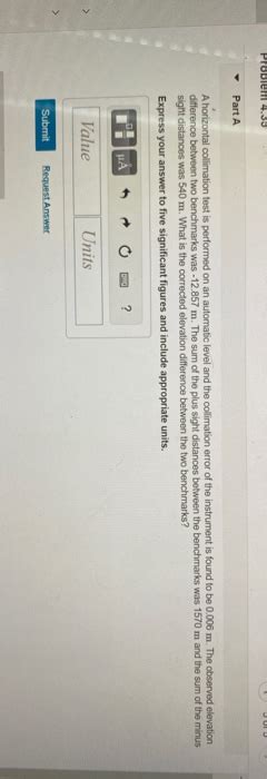 Solved Problem 4 35 JU Part A A Horizontal Collimation Test Chegg Com