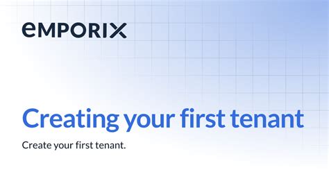 Creating Your First Tenant Documentation Portal