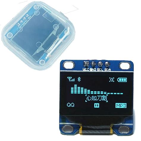 128x64 0 96 İnch I2C Oled Grafik Lcd Ekran 4 Pin Mavi Hobi Mekatronik