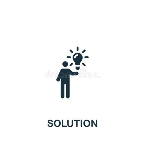 Solution Icon Monochrome Simple Sign From Critical Thinking Collection Stock Vector