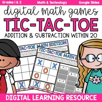 Distance Learning Math Games Tic Tac Toe Addition And Subtraction