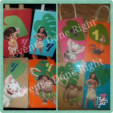 Moana Goodie Bags Loot Bags Favor Bags Party Bags Treat Bags