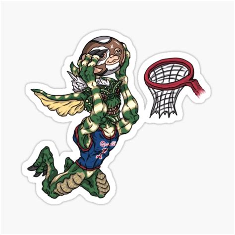 Gremlins Stripe Basketball Slam Dunk Sticker For Sale By