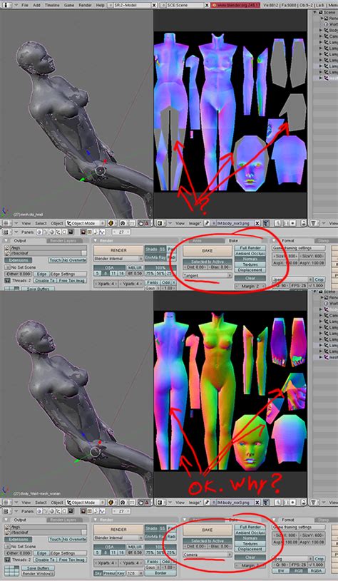 Tangent Normal Map Baking Hi Res To Low Res Problem Grey Areas Materials And Textures