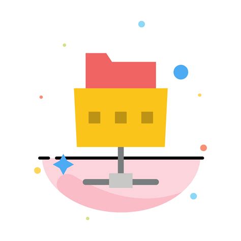 Network File Folder Abstract Flat Color Icon Template 19171209 Vector Art At Vecteezy