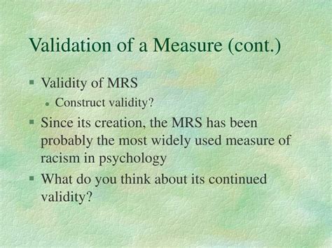 Ppt Measurement In Psychology Validity Powerpoint Presentation Free